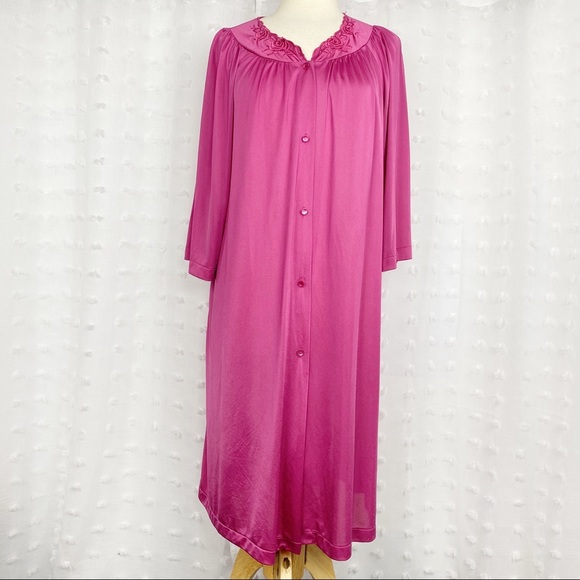Vintage | Intimates & Sleepwear | Vintage 8s 90s Shadowline Dark Pink ...